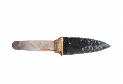 Ритуальный нож Атам из Обсидиана и Агата 108