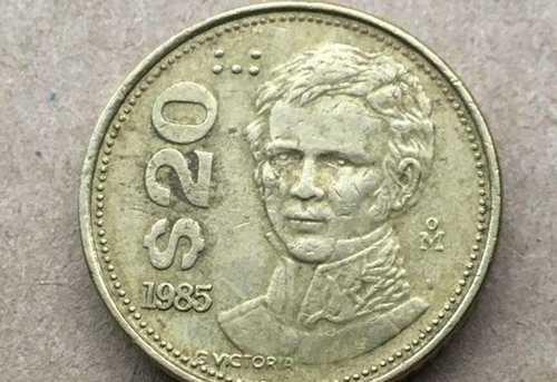 Монета Мексика 20 песо 1985 год