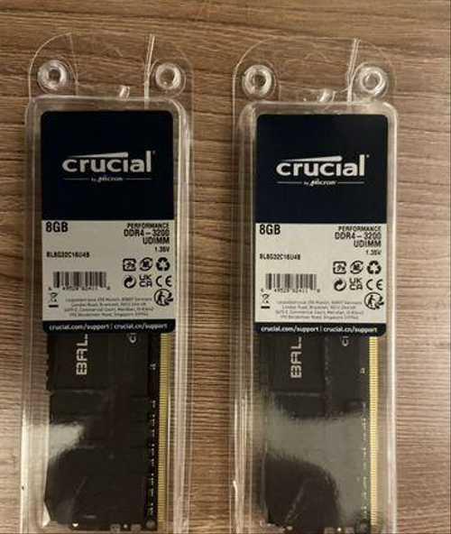 Ddr 4 Crucial Ballistix 16 гб (8 гб x 2)