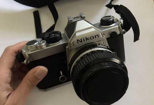 Пленочный Nikon FM с объективом nikkor 1,4 50mm