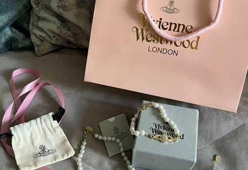Жемчужный браслет и ожерелье Vivienne Westwood