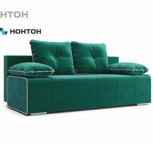 Диван еврокнижка Лестер изумрудный