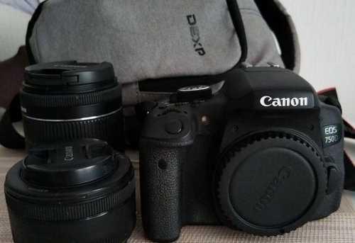 Фотоаппарат Canon 750D kit 18-55mm + 50mm