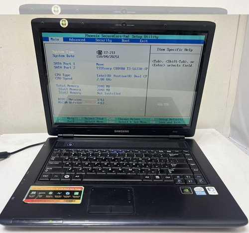 Ноутбук samsung R510