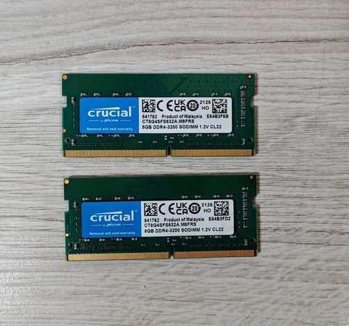 Crucial DDR4 16Gb Sodimm 3200Mhz