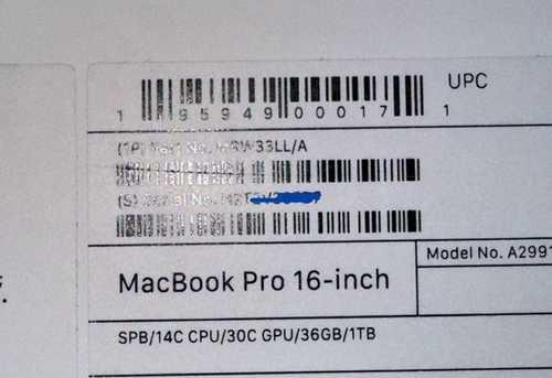 Maxbook pro 16 m3 36/1 MRW33