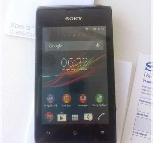 Sony Xperia E dual, 4 ГБ