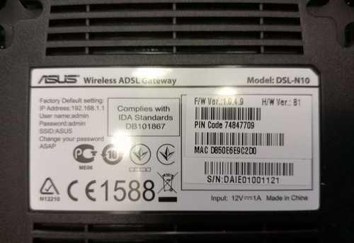 Wifi роутер asus DSL-N10