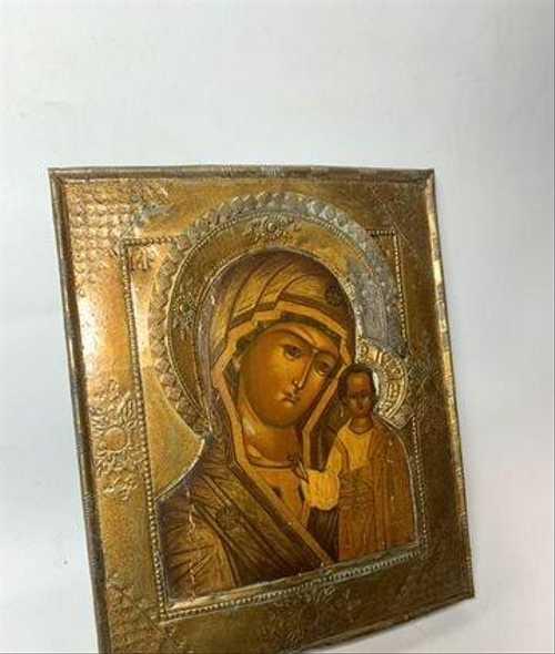 Старинные 19 век икона казанская божией матери