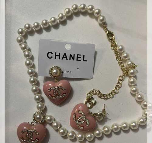 Колье и серьги chanel