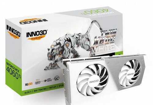 Видеокарта inno3D RTX4060Ti 16GB twin X2 OC white