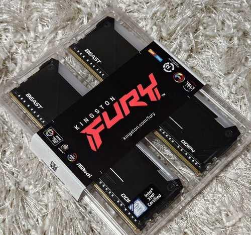 Kingston Fury Beast RGB 16Gb (2x8GB) 3600мгц Новый