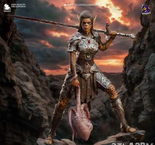 Фигурка Лаэзель для покраски (Baldur's Gate III)