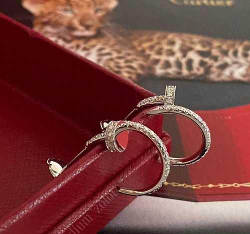 Золотые серьги Cartier juste UN clou