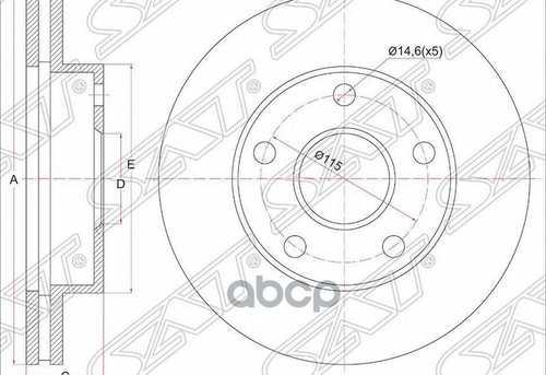 Диск тормозной (Перед) Dodge Caravan 00-07 / To