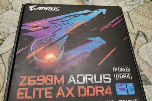 Мат.плата gigabyte Z690M aorus elite AX DDR4 Новая