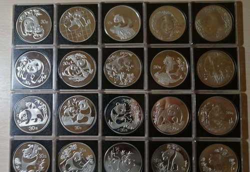 Сувенирные подарочные монеты 30 юаней кнр панды