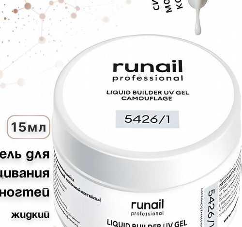 RuNail Камуфлирующий гель, 15мл №5426/1