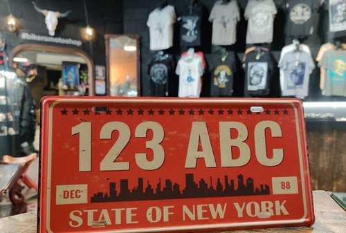 Номер металлический State of New York