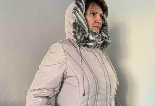 Пуховик пальто зимний длинный женский