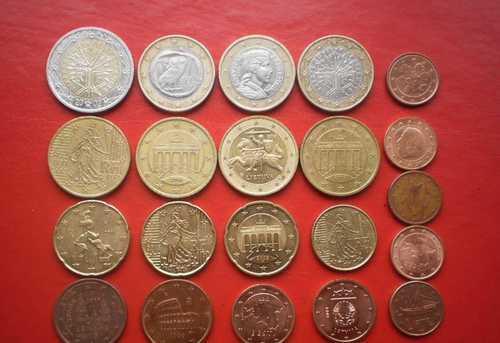 Монеты евро разных стран