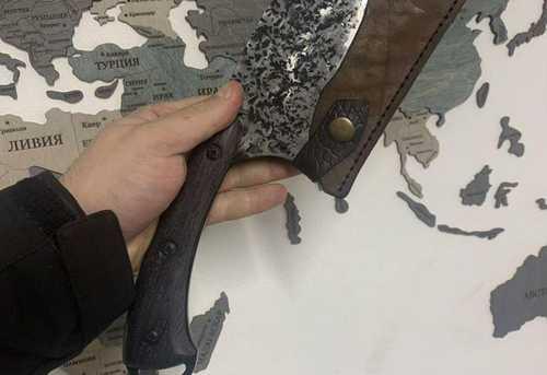 Сербский нож -тяпка кованый цельный