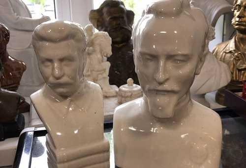 Бюст Сталин Дзержинский Гжель