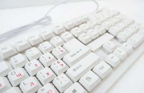 Влагоустойчивая USB Клавиатура Sven белая