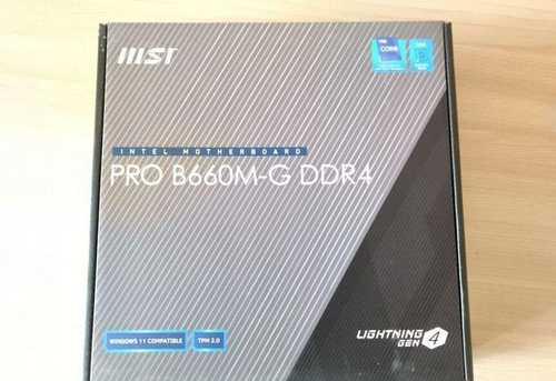 Материнская плата MSI PRO B660M-G DDR4, Новая