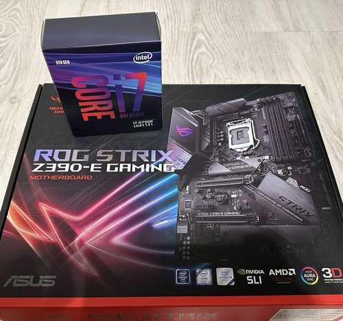 Asus Strix Z390e gaming + Intel Core i7 9700K