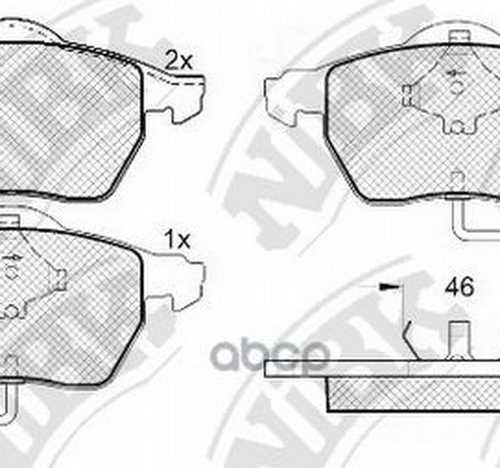 Колодки тормозные дисковые перед nibk 920