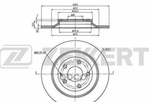 Диск торм. зад. Mazda CX-5 11- bs-5708 Zekkert