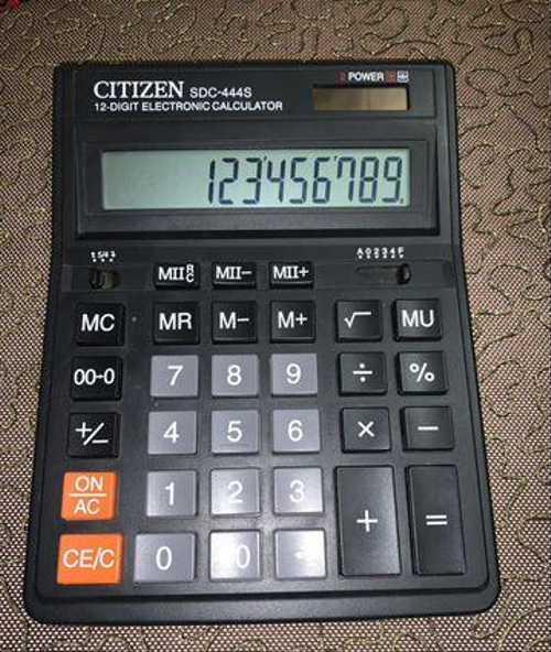 Калькулятор citizen sdc-444S