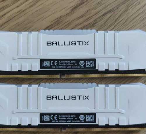 DDR4 crucial ballistix 16GB RGB