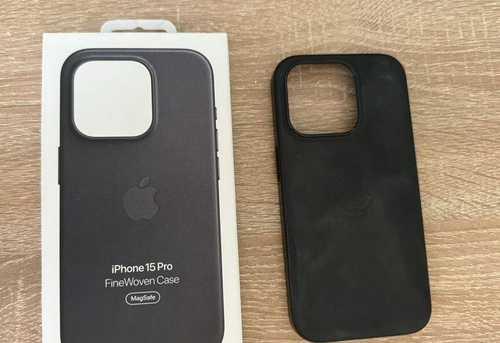 Чехол iPhone 15 pro finewoven черный