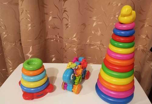 Пирамидки Tomy и Playskool с шестеренками