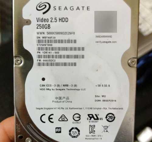 HDD Seagate 250 Gb в бокс