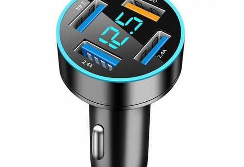 Зарядное авто 4*USB (QC3.0,USB 2.4A)(CAU71)