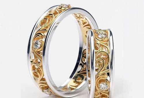 Новое Обручальное Золотое кольцо