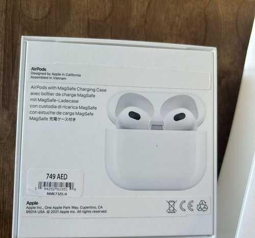 Коробка,наушники apple, AirPods