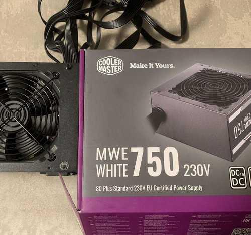 Блок питания cooler master 750 white-v2