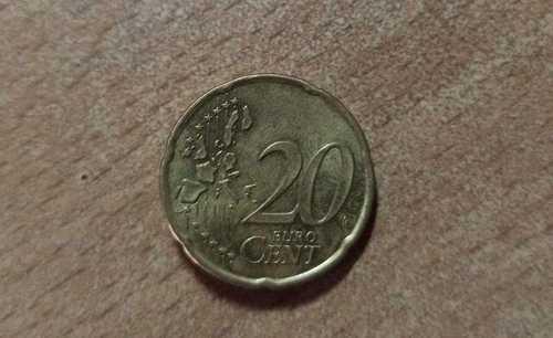 20 euro cent 2002 г