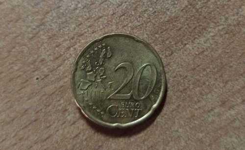 20 euro cent 2002 г