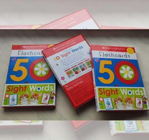 Flashcards. 50 Sight Words карточки