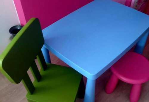 Детский стол, стул и табурет IKEA