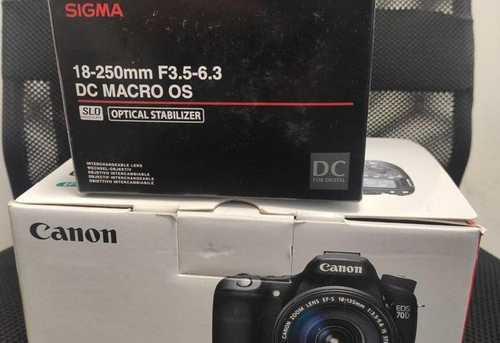 Canon 70D + Sigma 18-250mm f3.5-6.3 macro os