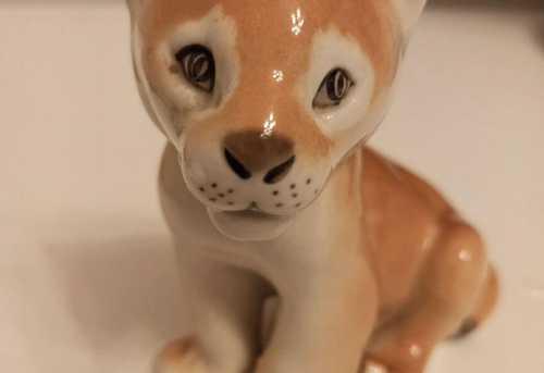 Фарфоровые статуэтки львёнок. Раритет из СССР