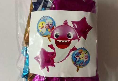 Воздушные шары Акуленок Baby Shark розовые