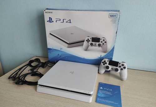 Sony PS4 Slim 500gb в красивом белом цвете+игры