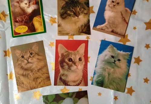 Календарики серии Коты Собаки Птицы Цветы Марки